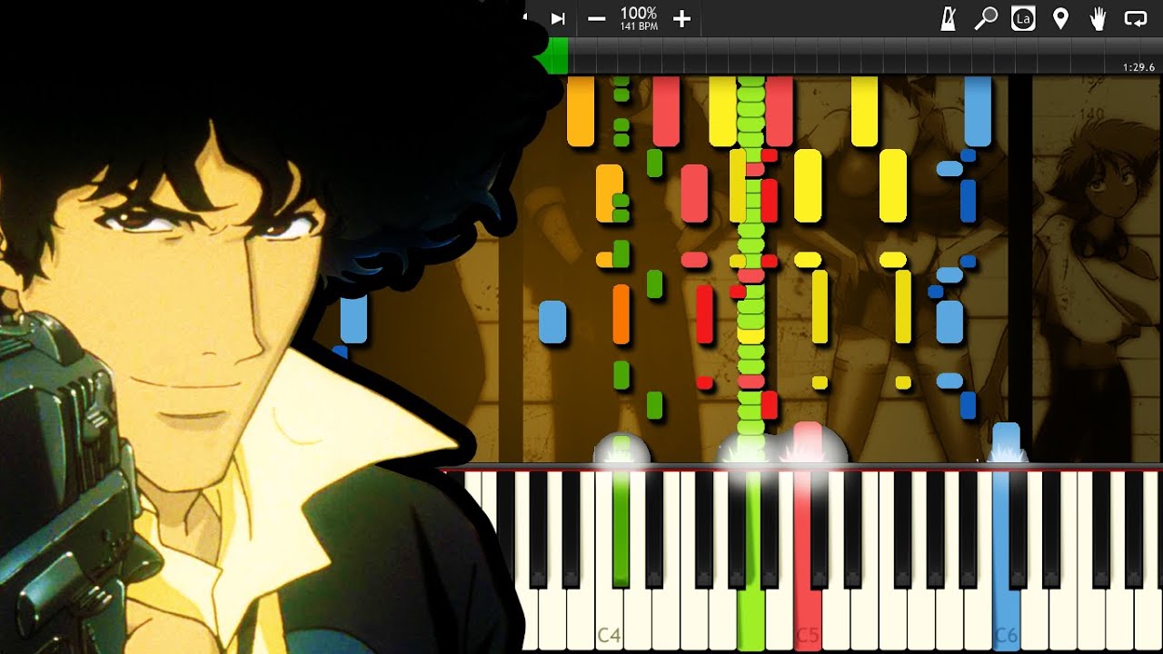 Cowboy Bebop OP: 🎵 Tank! 🎵 (Synthesia) - YouTube