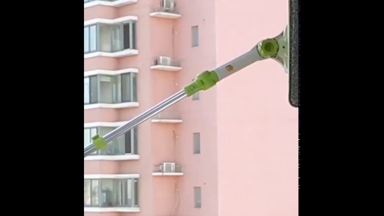 U-SHAPED TELESCOPIC WINDOW CLEANER - YouTube