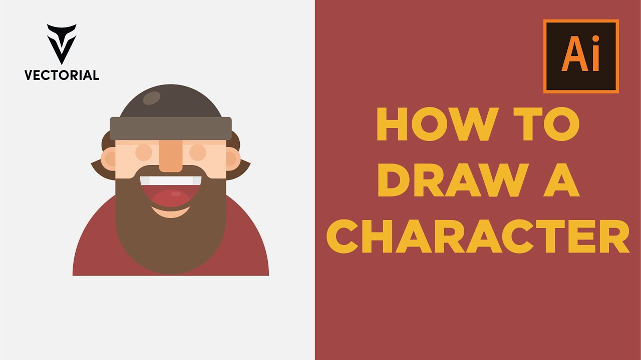 How to draw Character in Adobe Illustrator - YouTube