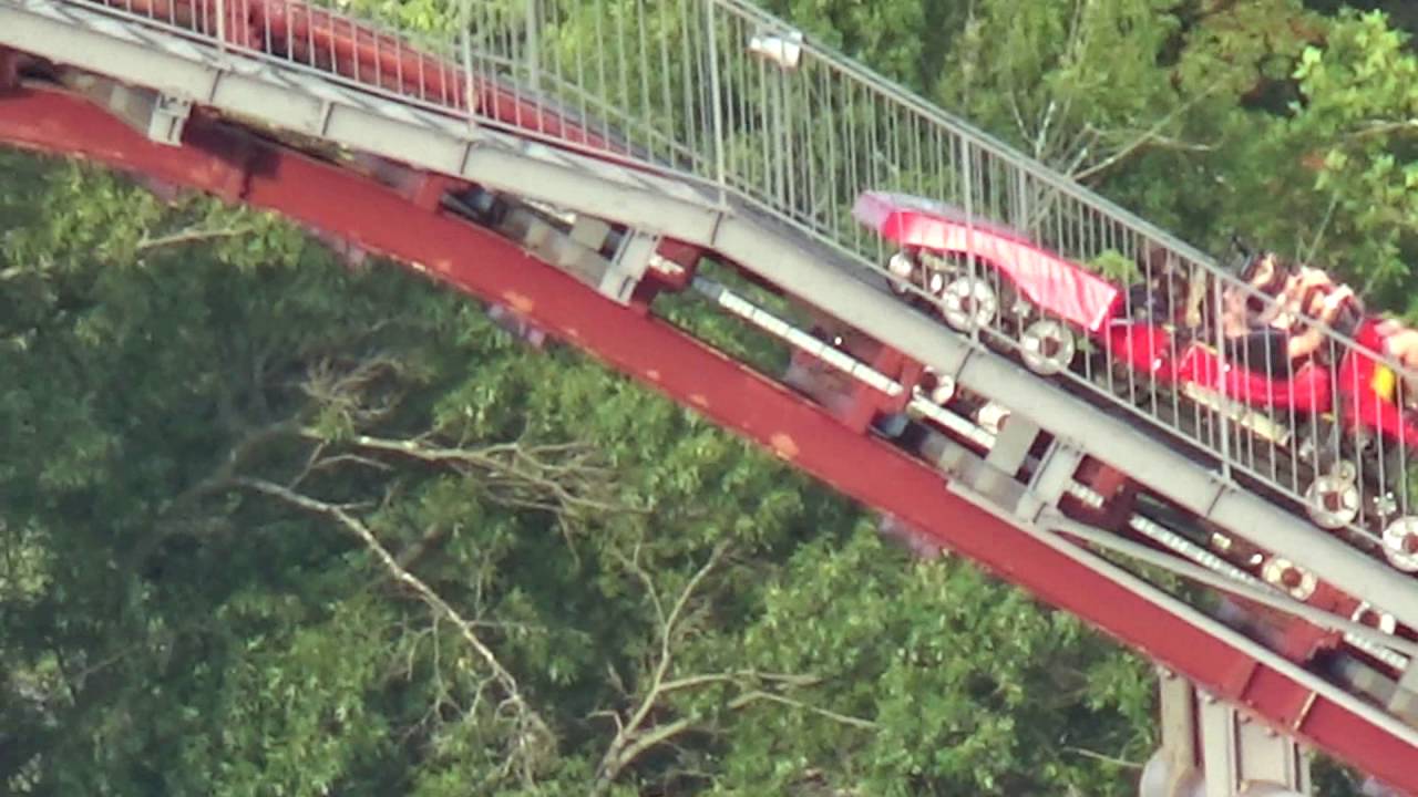 Firehawk Rollercoaster CLOSE UP Video at Kings Island Amusement Park ...