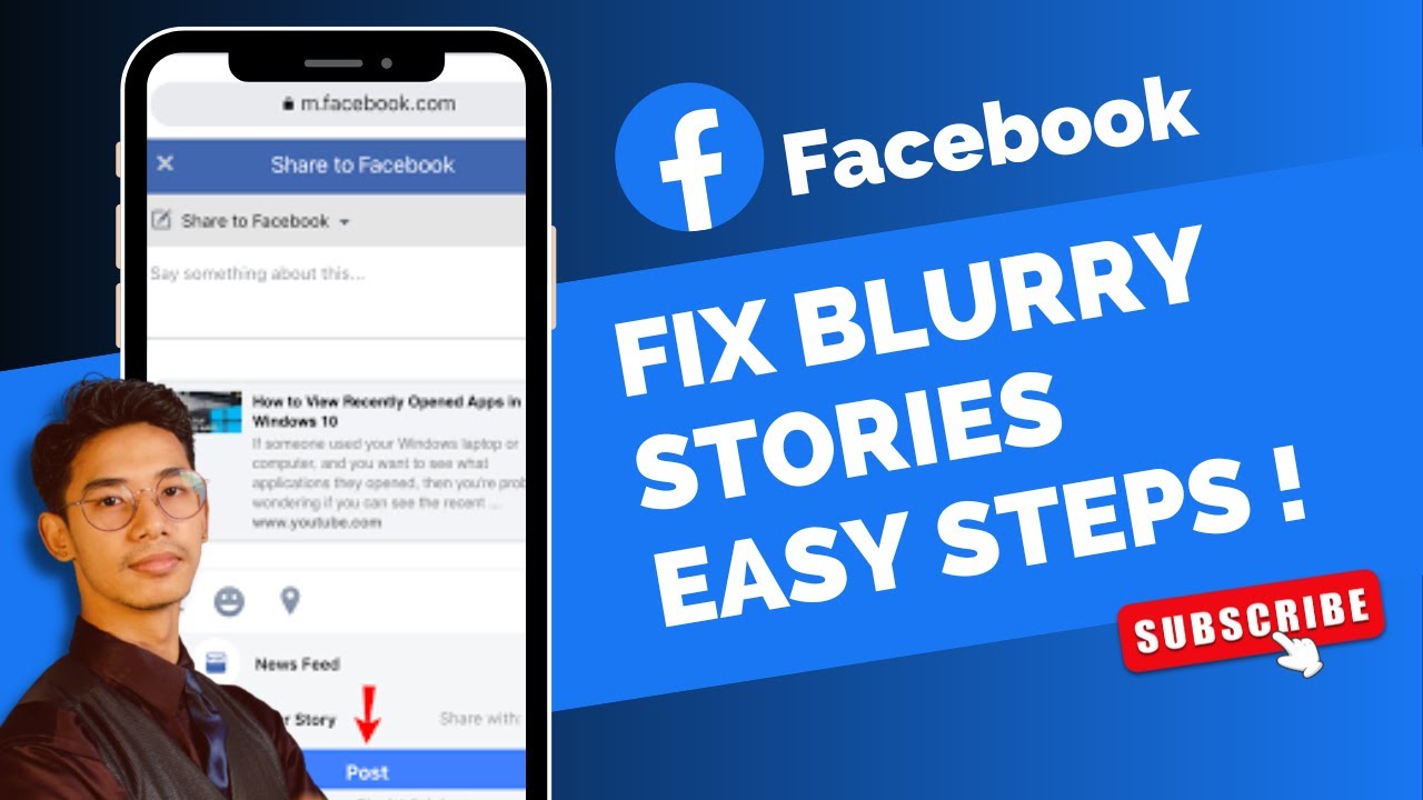 How To Fix Blurry Story On Facebook ! - YouTube