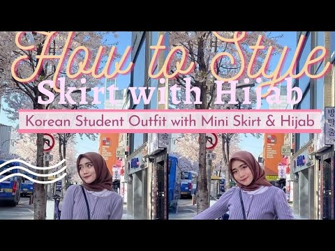 How I style?mini skirt outfit with hijab style ♡hijabi girls fashionable dresses#fashion of muslima