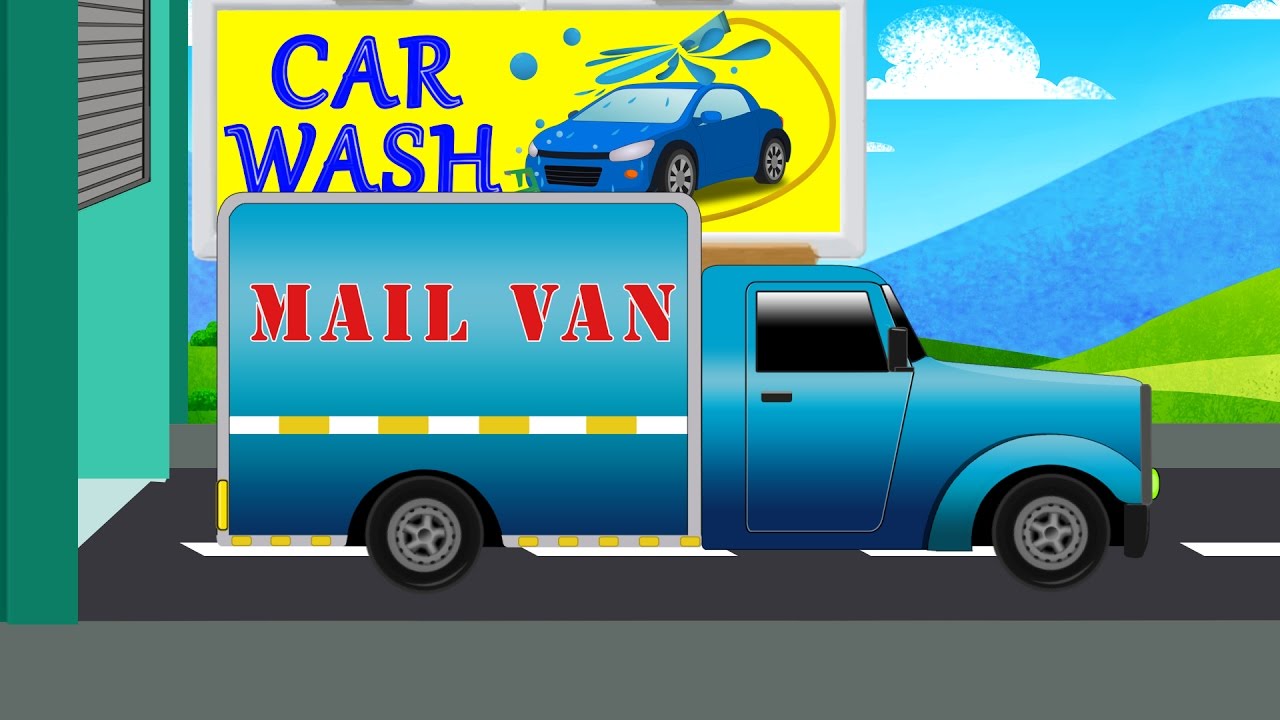 Mail Van Wash | Video For Kids | Car Wash Videos | Videos For Baby ...