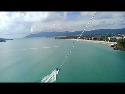 parasailing on boat NBA WATERSPORT langkawi island #cenangbeach - YouTube