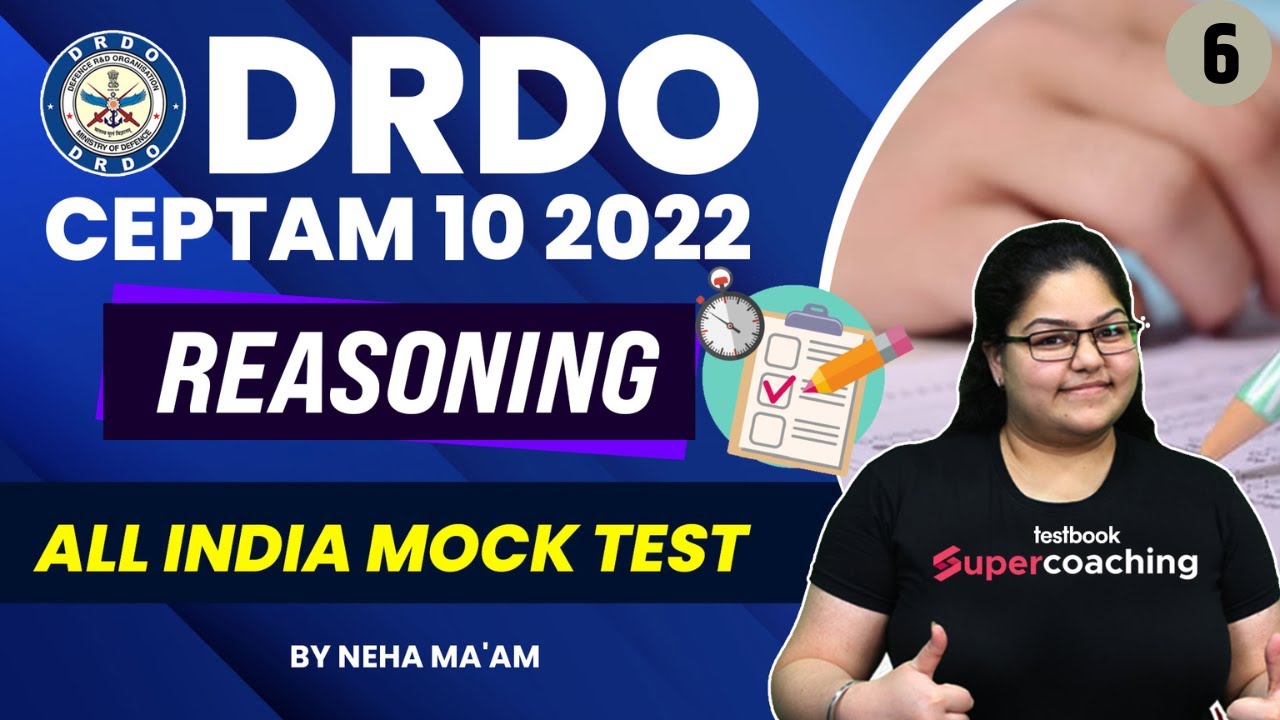 DRDO CEPTAM 10 Reasoning Classes 2022 | Speed Quiz-6 | DRDO STA B & Technician | By Neha Ma'am ...