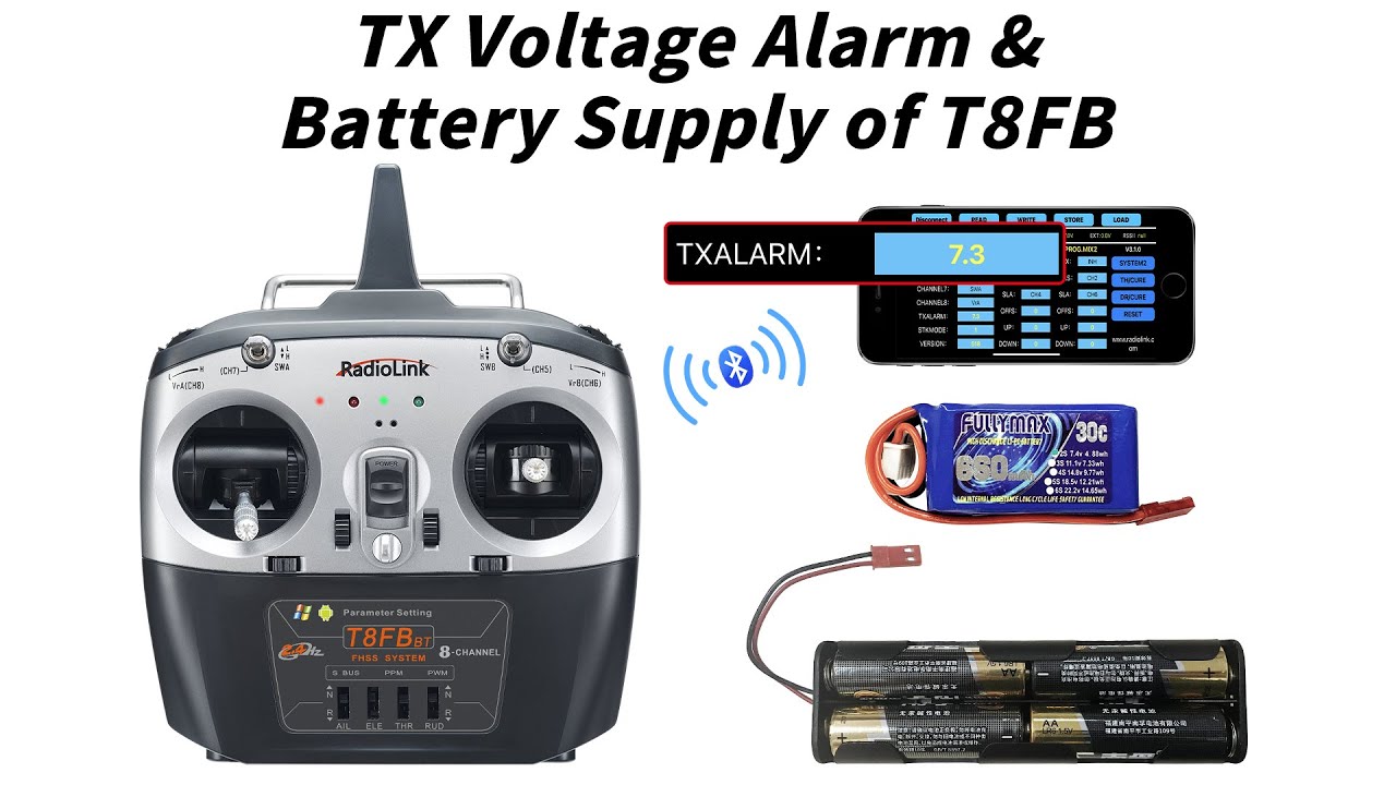 TX Voltage Alarm & Battery Supply of T8FB - YouTube