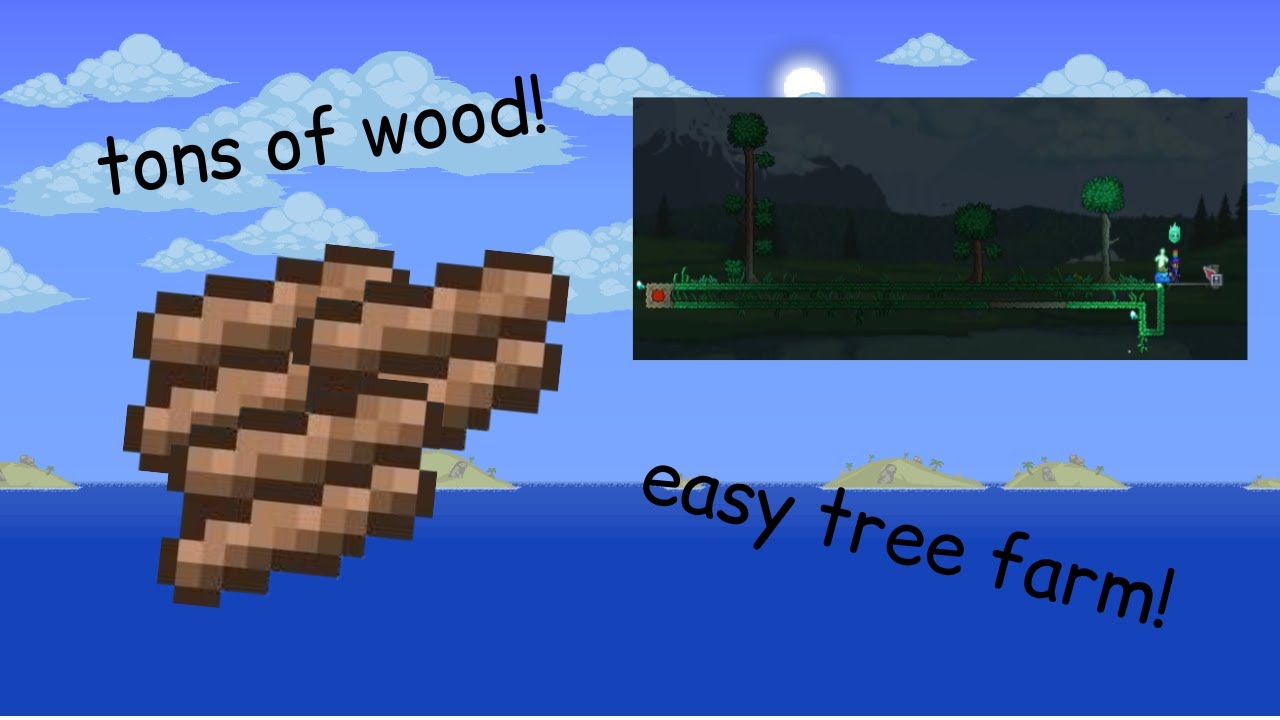 how to make a self-sufficient tree farm in terraria! | Farms #1 - YouTube