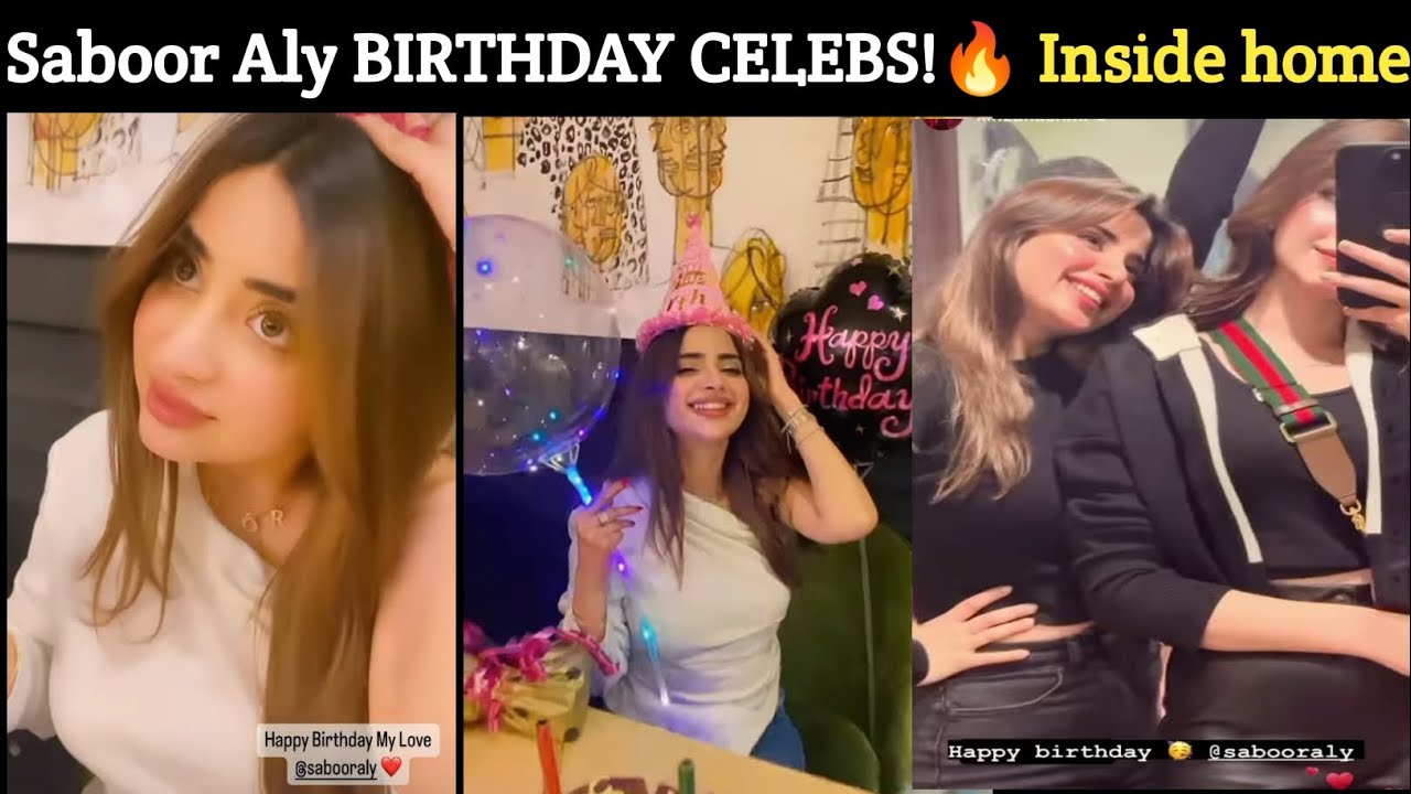 Ali Ansar wife and Sajal Ali sister Saboor ali celebrated her birthday ...