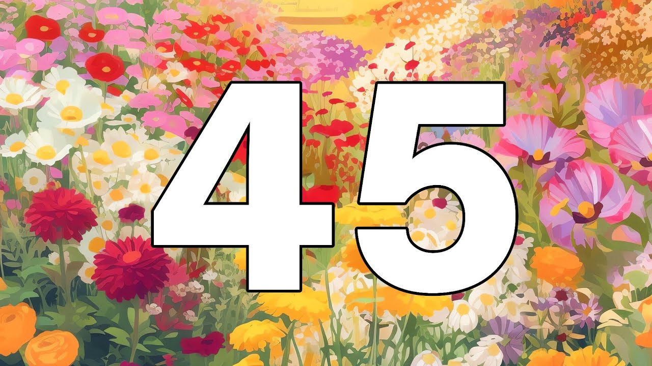 Painted Flowers Countdown Timer [ 0:45 ] - YouTube