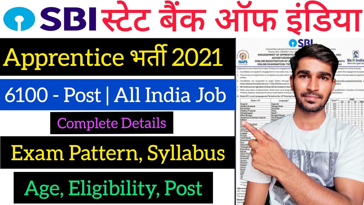 SBI Apprentice recruitment 2021 |Age, Eligibility, Exam,Syllabus | SBI ...