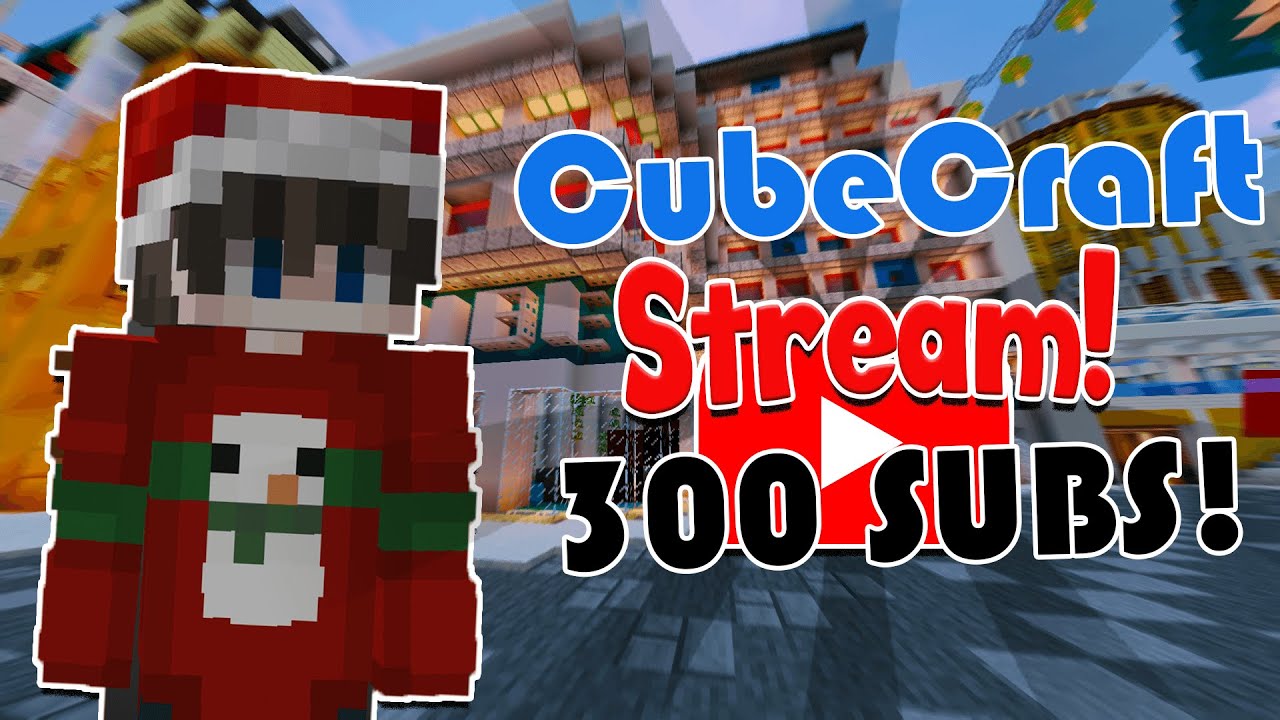 300 subs GG | CubeCraft live stream! - YouTube