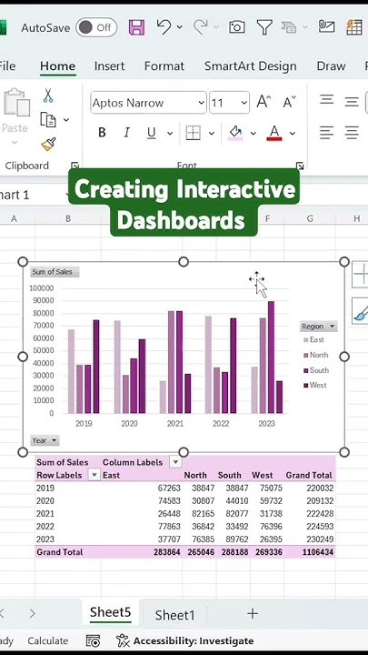 Creating Interactive Dashboards In Excel Excel Exceltips Finance Dataanalytics Youtube 