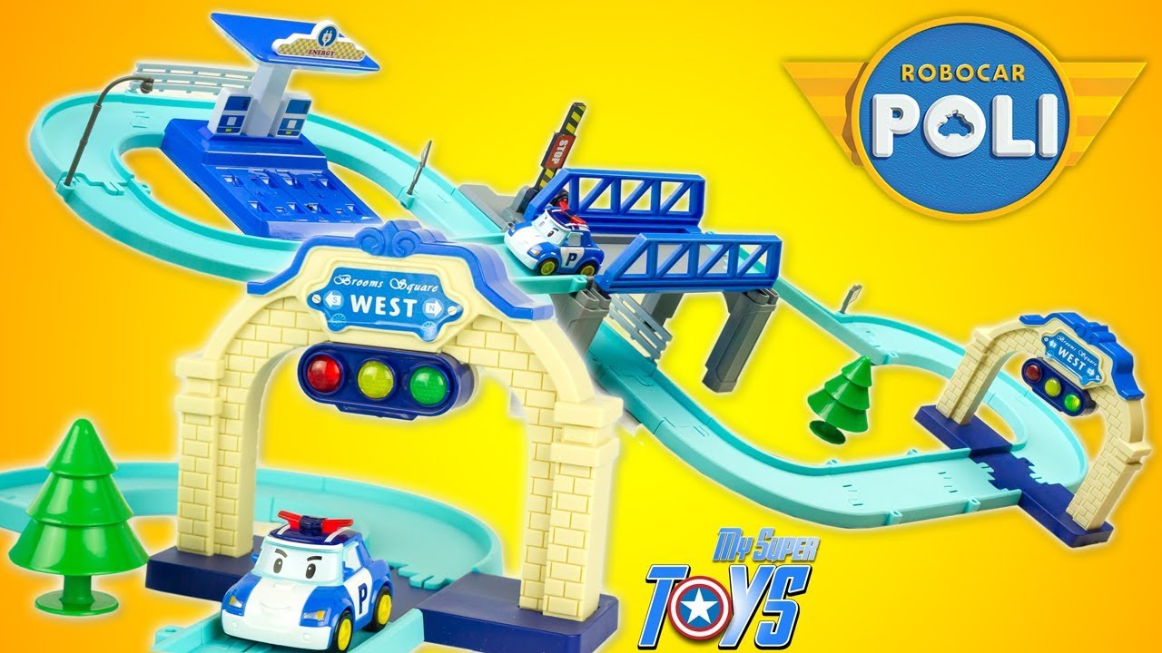Robocar Poli Smart Trackset Brooms Town Toy Review Youtube Kids - YouTube