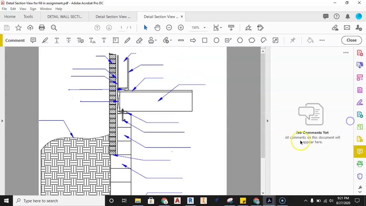 Detail Wall Section View Assignment - YouTube