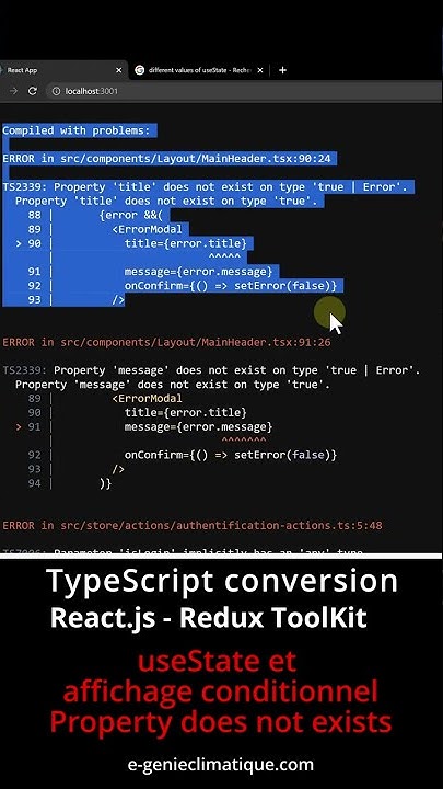 UseState et affichage conditionnel problème et solution-TypeScript React.js #dev short02 - YouTube