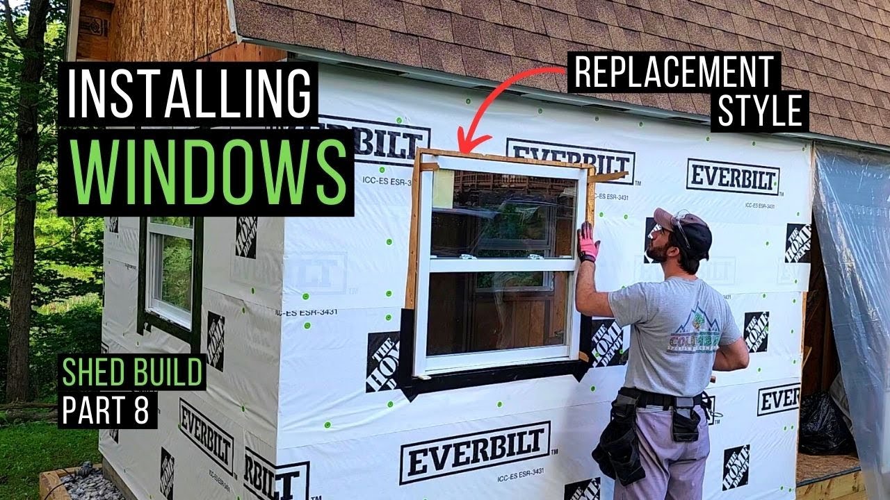 How to install a window | Replacement style in new construction | Shed ...