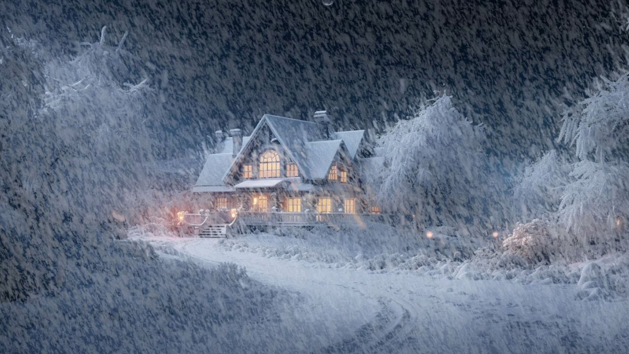 Snowstorm Sounds for Sleep, Relax and Stay Cool | Snowstorm Howling ...