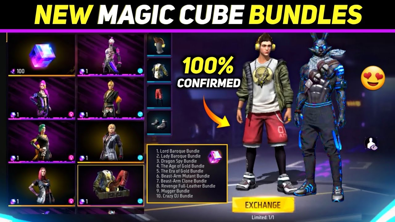 New 10 Magic Cube Bundles 😍 - Free Fire New 10 Magic Cube Bundles ...