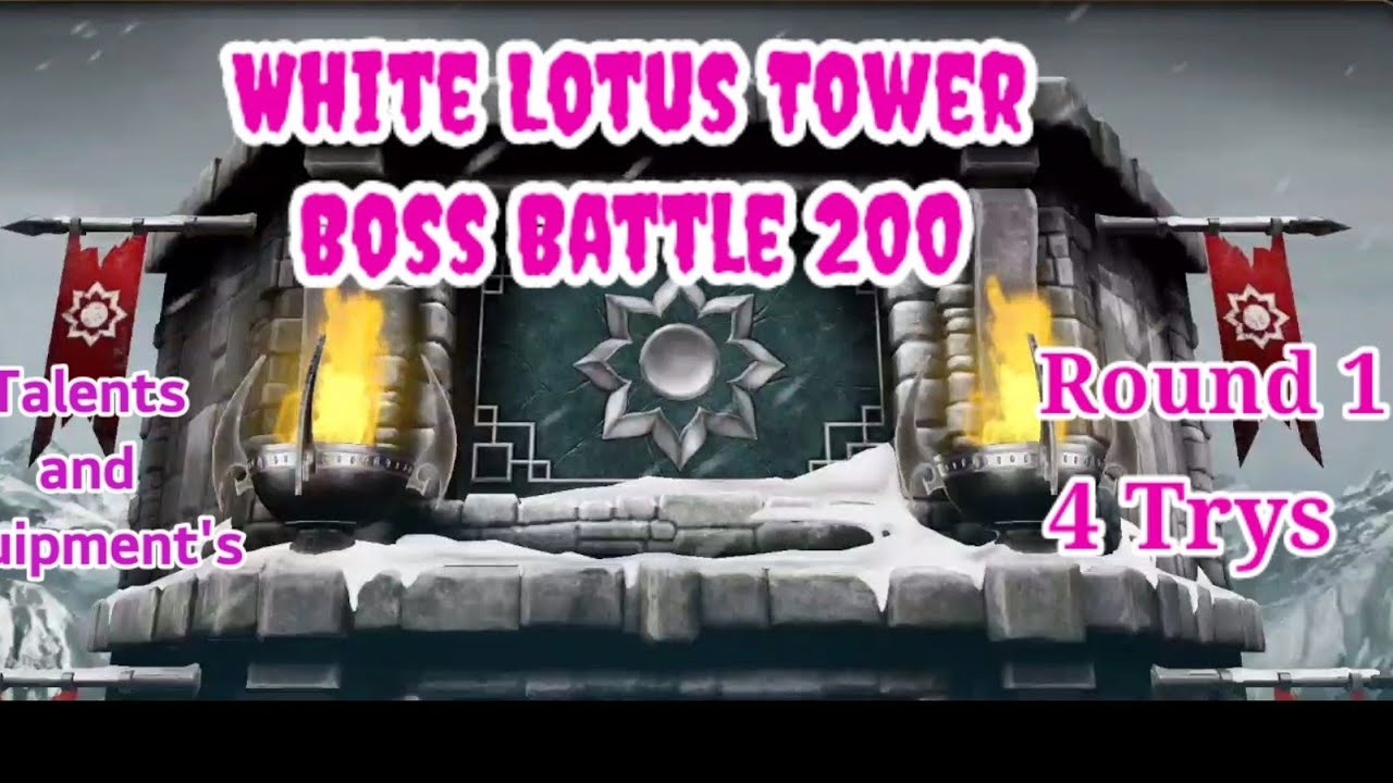 White Lotus Tower Boss Battle 200. Round 1. MK Mobile. Talent Tree and ...