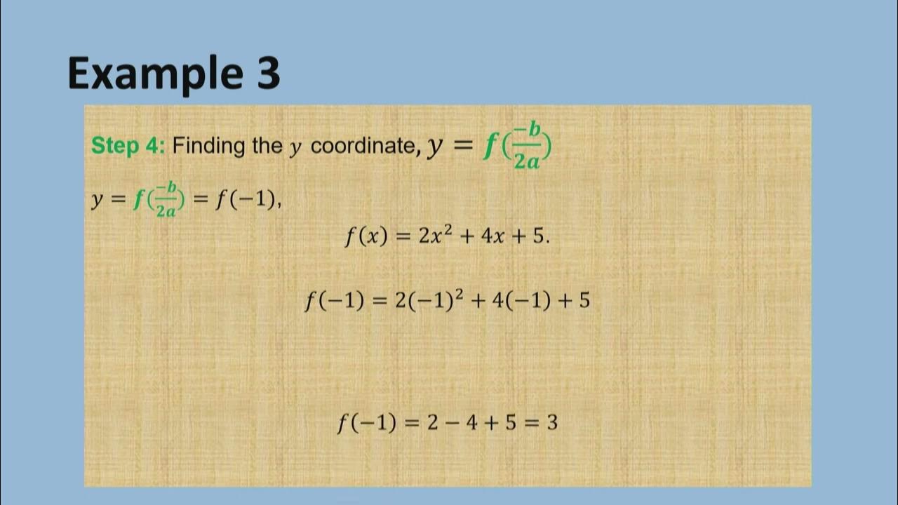 Additional Maths G10 11 Quadratic Functions Part 1 Minimum or Maximum Value - YouTube