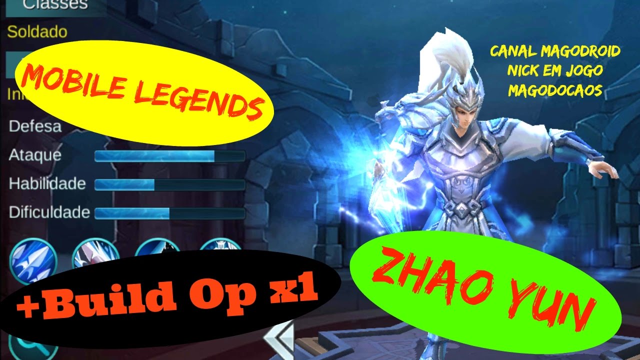 Mobile Legends Zhao Yun + Build Op X1 - YouTube