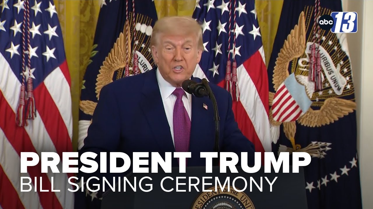 LIVE: President Trump participates in a bill signing ceremony - YouTube