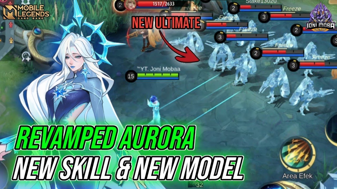 REVAMPED AURORA NEW MODEL / MODEL BARU & NEW SKILL / SKILL BARU - GAMEPLAY MOBILE LEGENDS - YouTube