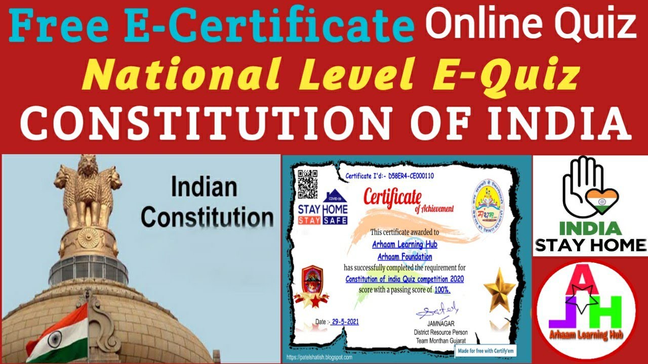 Constitution of india Quiz | Constitution of india Quiz competition ...