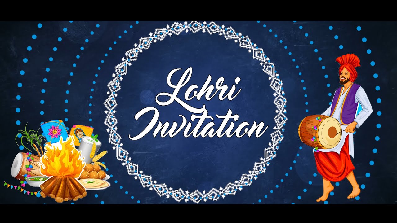 Lohri Invitation Video || GC036 || 1st Lohri Invites|| 2021 - YouTube