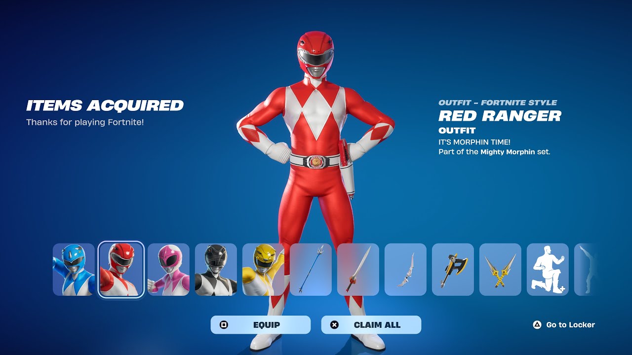 How Many Points Do You Need To Get Red Power Ranger Skin in Fortnite ...