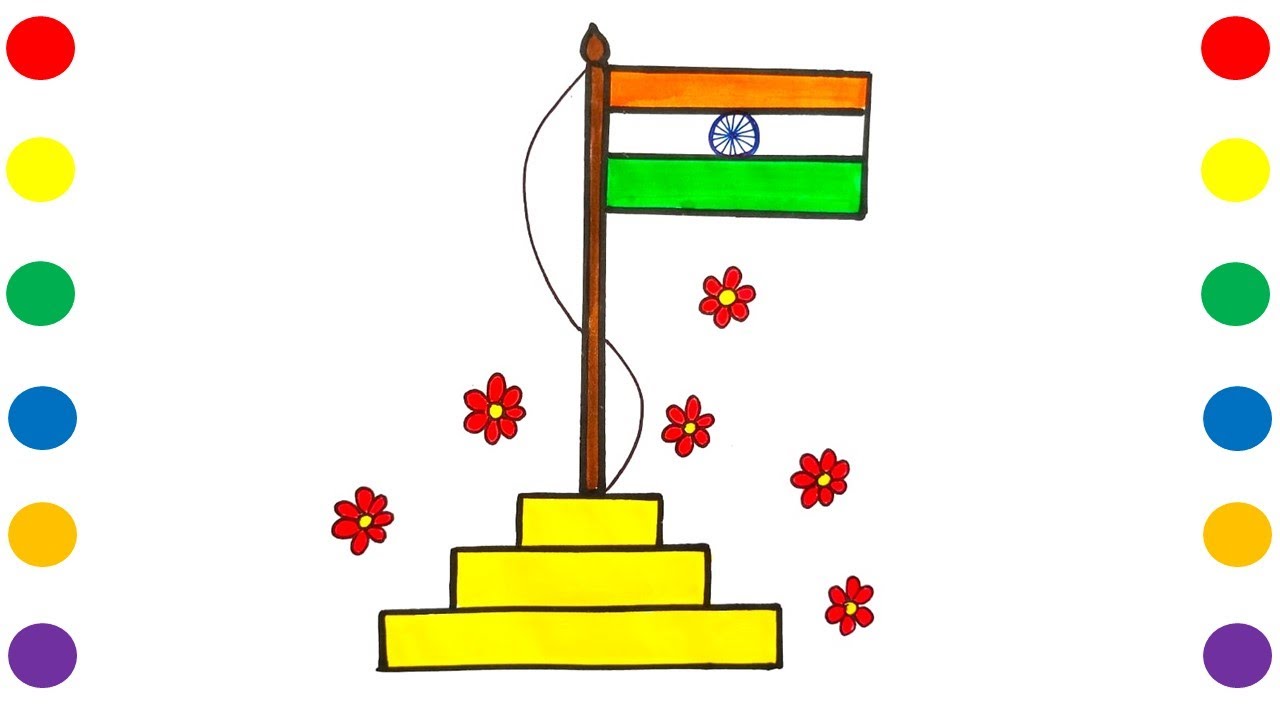 flag drawing for kids - YouTube