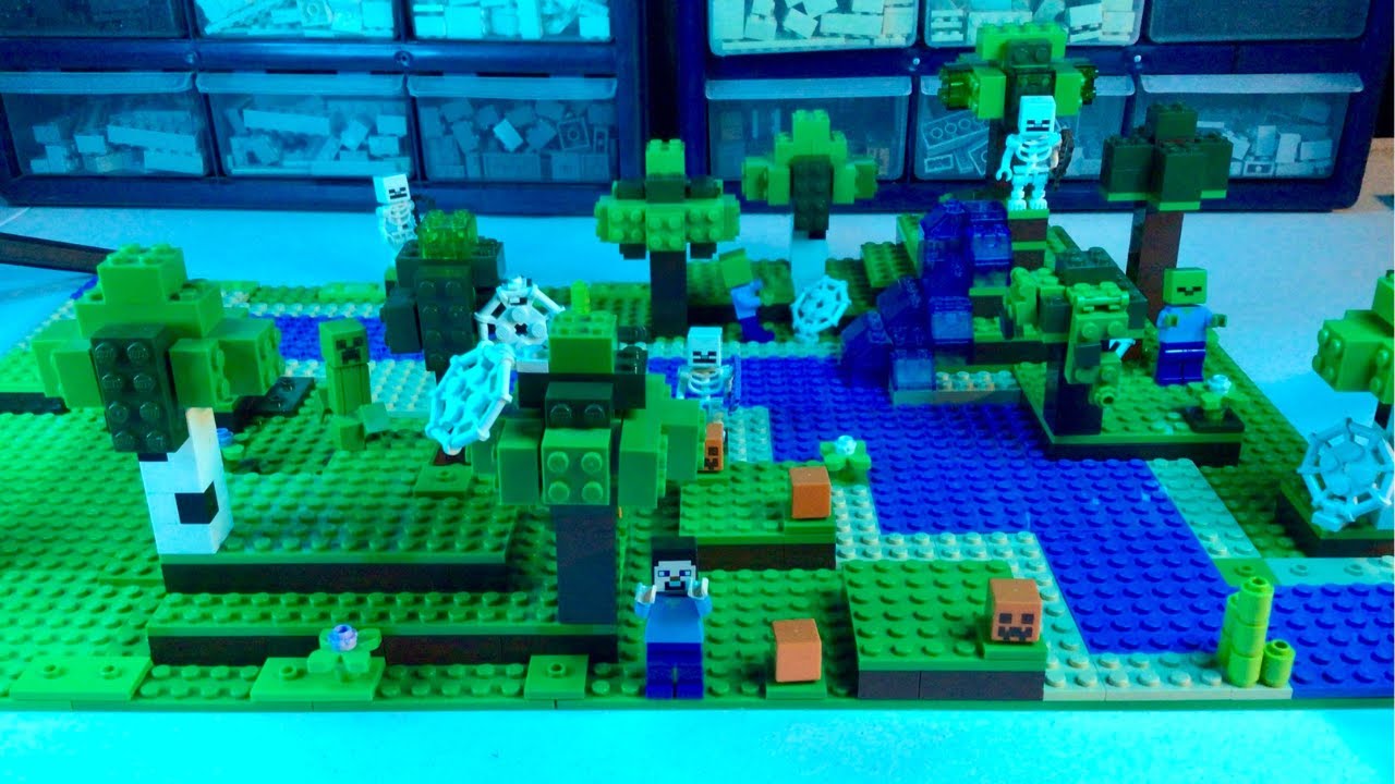 I Made A Spooky Minecraft Lego Forest! - YouTube