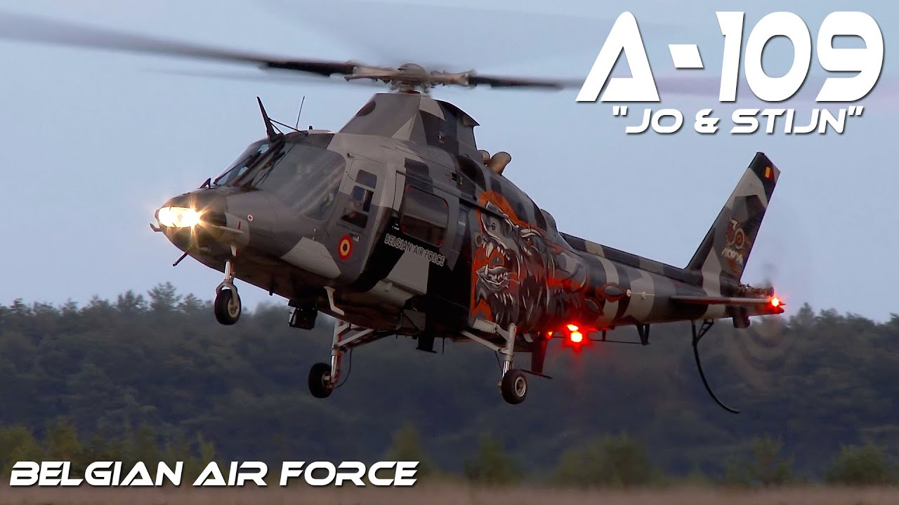 4Kᵁᴴᴰ A109 Agusta Razzle Blades Belgian Air Force Demoteam . Fantastic ...