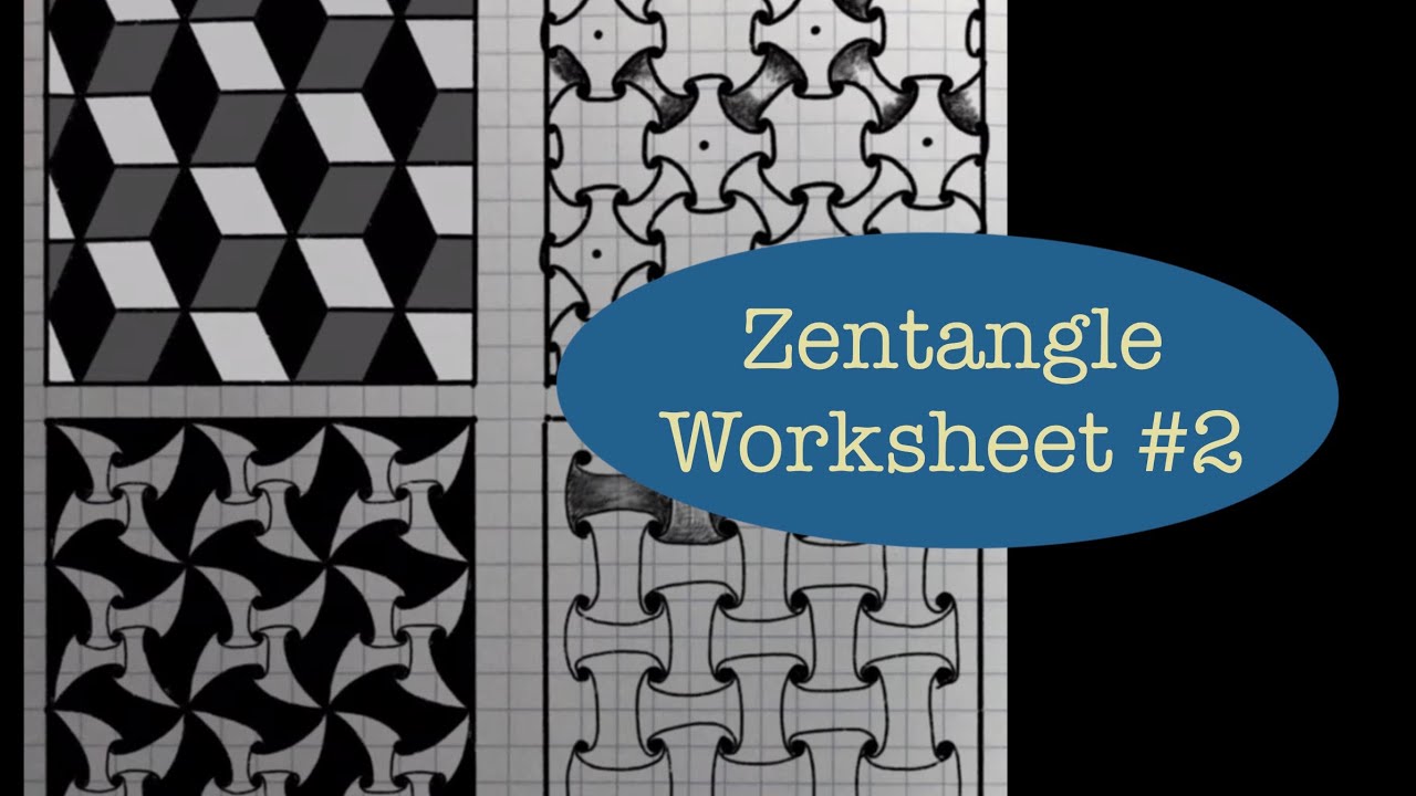 Zen tangle Worksheet Nr 2 - YouTube