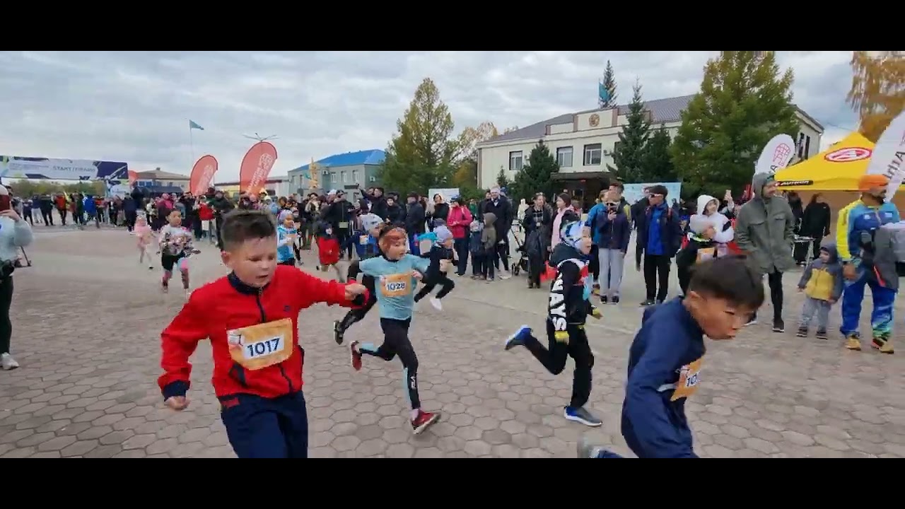 Children's marathon, 500 meters race - YouTube