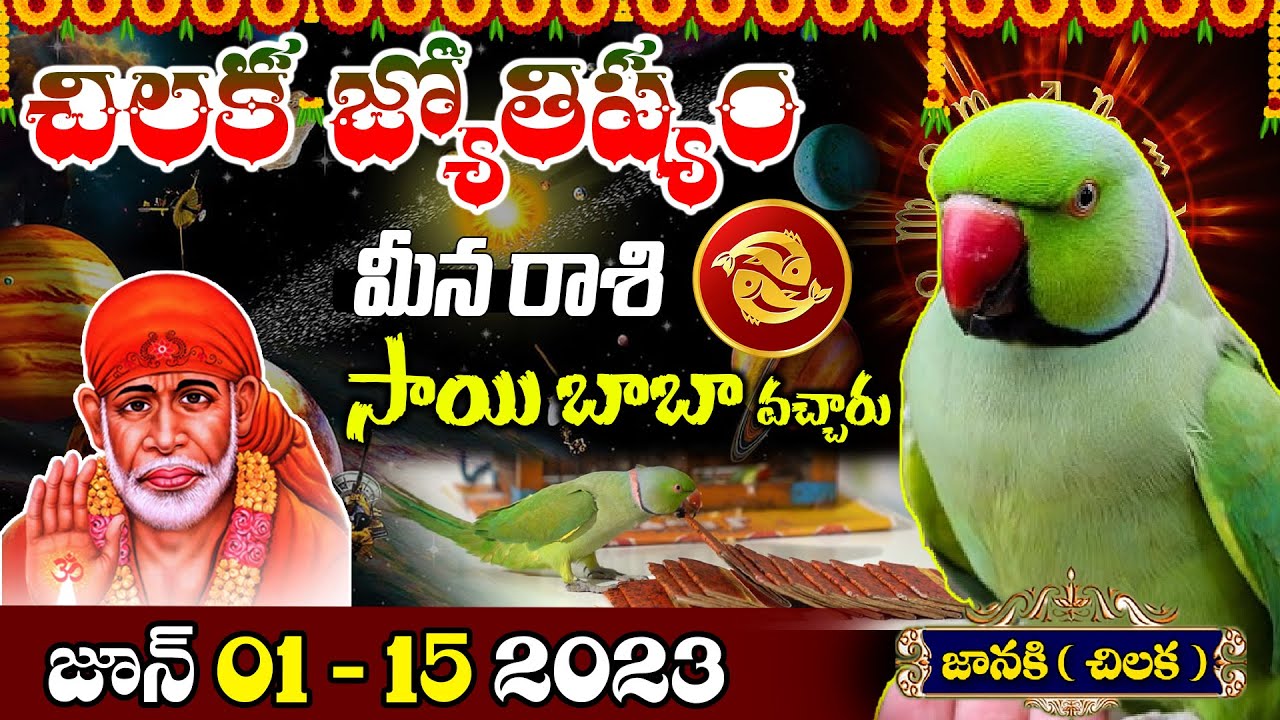 మీన రాశి || June 01 - 15 (2023) || సాయి బాబా వచ్చారు || Pisces Chikala ...