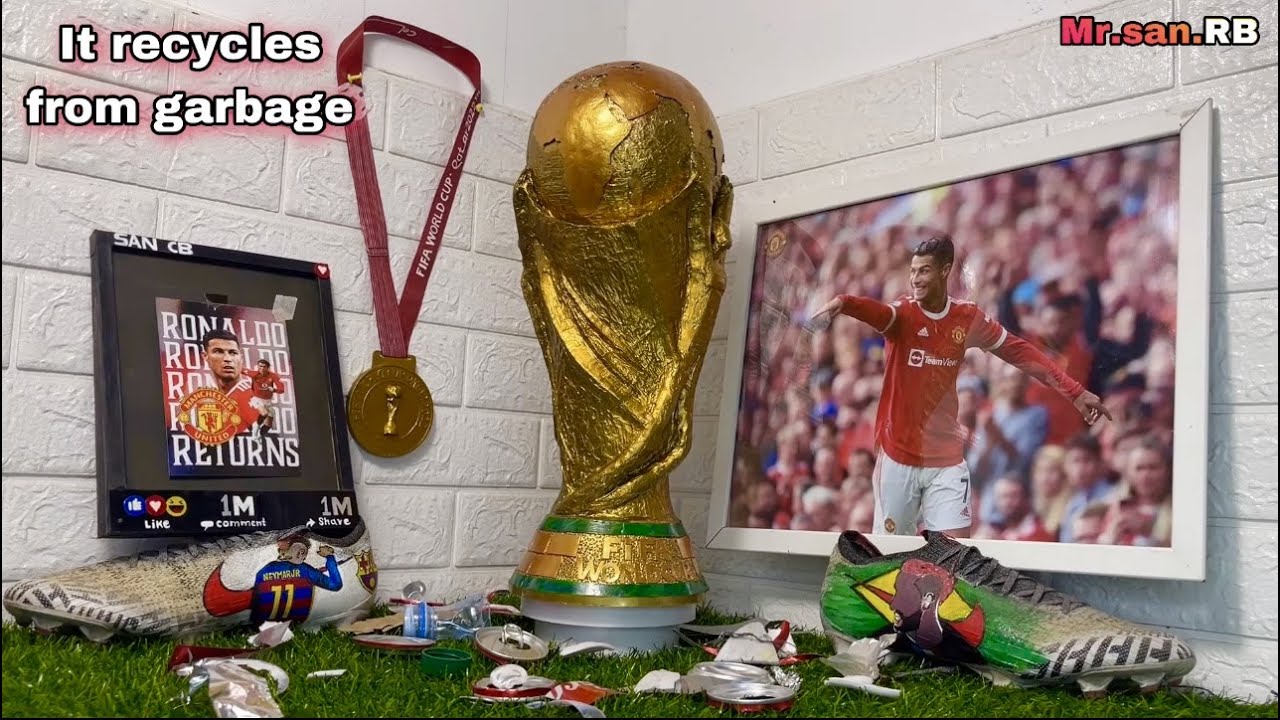DIY / FiFA World Cup trophy🇶🇦 And other trophies Made from garbage # ...
