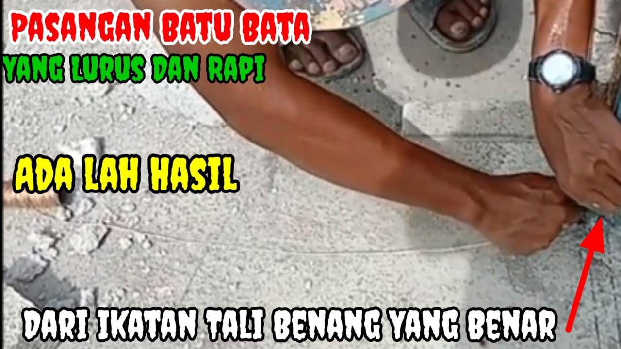 Cara Ikat Tali Benang Untuk Pasang Batu Bata#Tukang Bangunan - YouTube