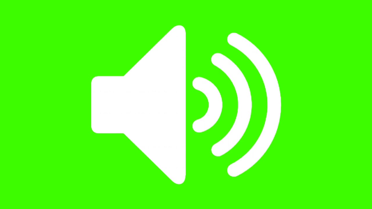 Sound Icon Green Screen - YouTube