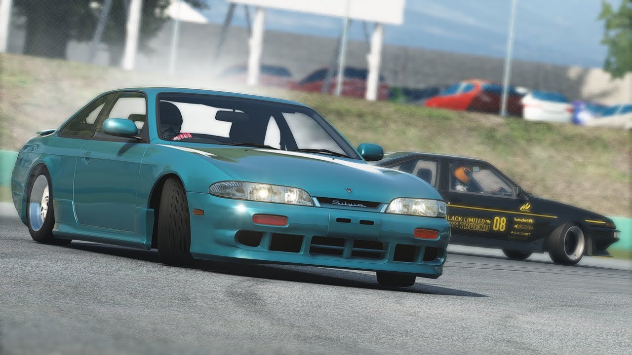 Initial D style Drifting - Switchback S14 and a AE86 - Assetto Corsa ...