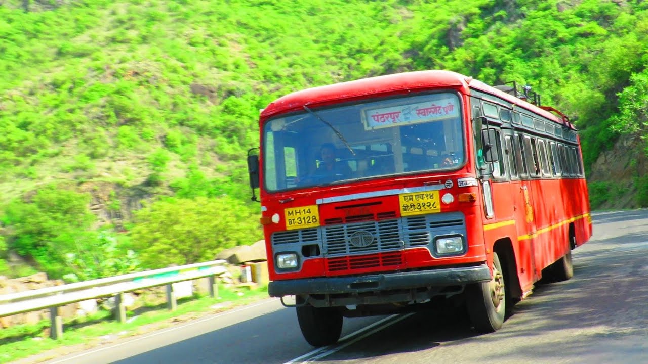 MSRTC:BEAUTIFUL HD COMPILATION OF MSRTC BUS AT DIVE GHAT PUNE - YouTube