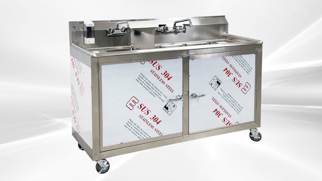 NSF Portable self contained 4 compartment concession sink Triple ...