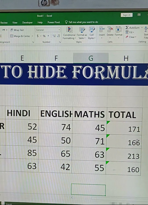 Formula Hide करे Excel Excelformula Exceltips Exceltech Raci Exceltricks Excelgyan Youtube
