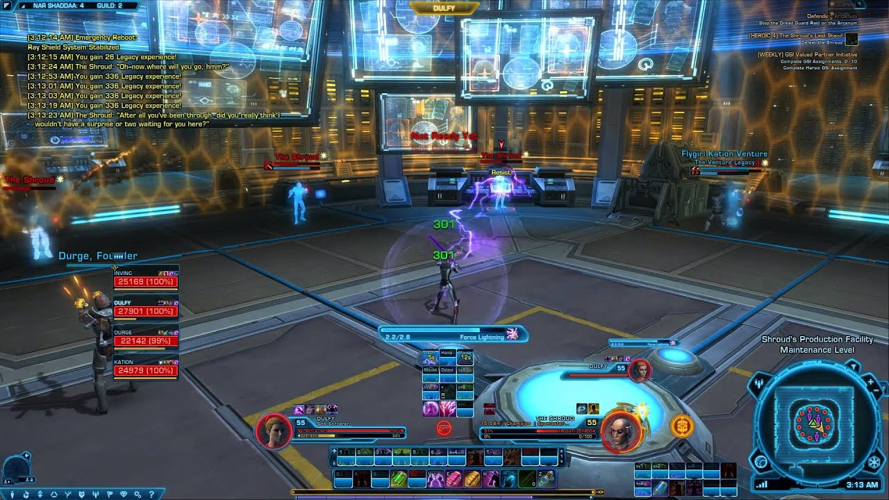 SWTOR The Shroud boss fight - The Shroud's Last Stand heroic 4 ...