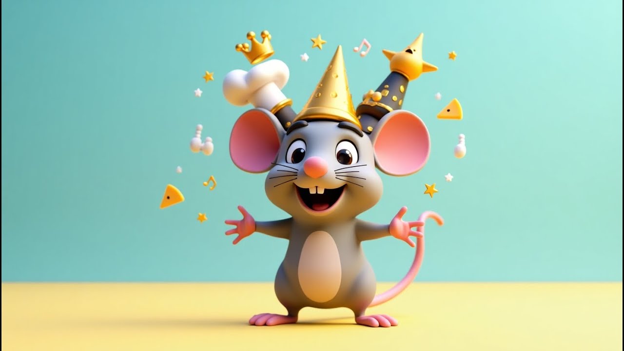 Funny Hat Rat Song for Kids|Cute Cartoon Rat Dancing & Singing ...