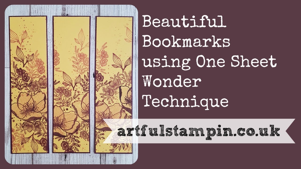 {Beautiful Bookmark making using One Sheet Wonder technique} - YouTube
