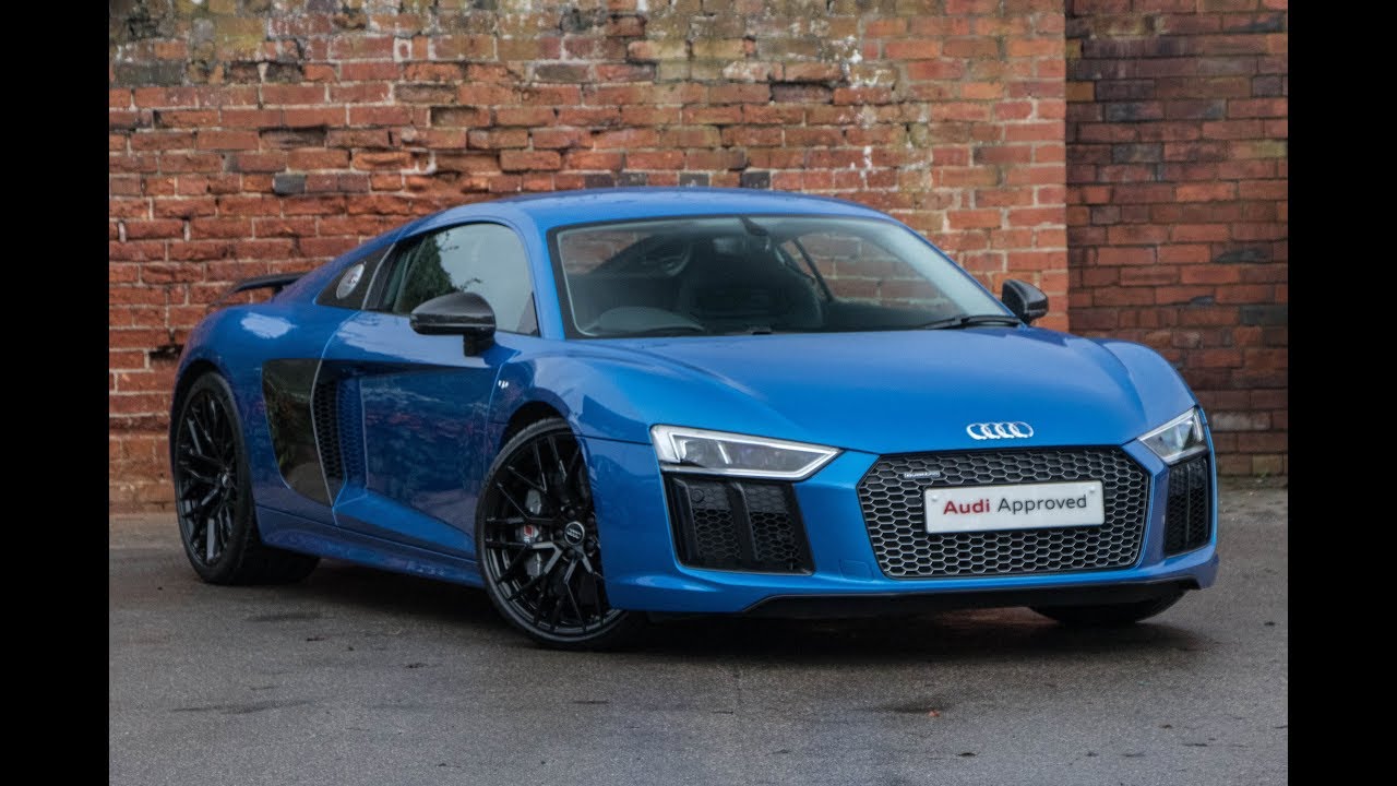 PL65OYR AUDI R8 V10 PLUS QUATTRO BLUE 2016 - YouTube