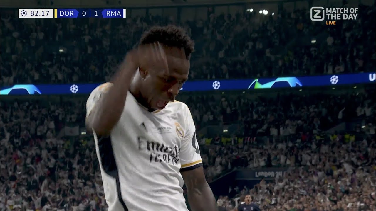 Vinicius Jr Goal vs Dortmund | Real Madrid vs Dortmund 2-0 | Ballon d ...