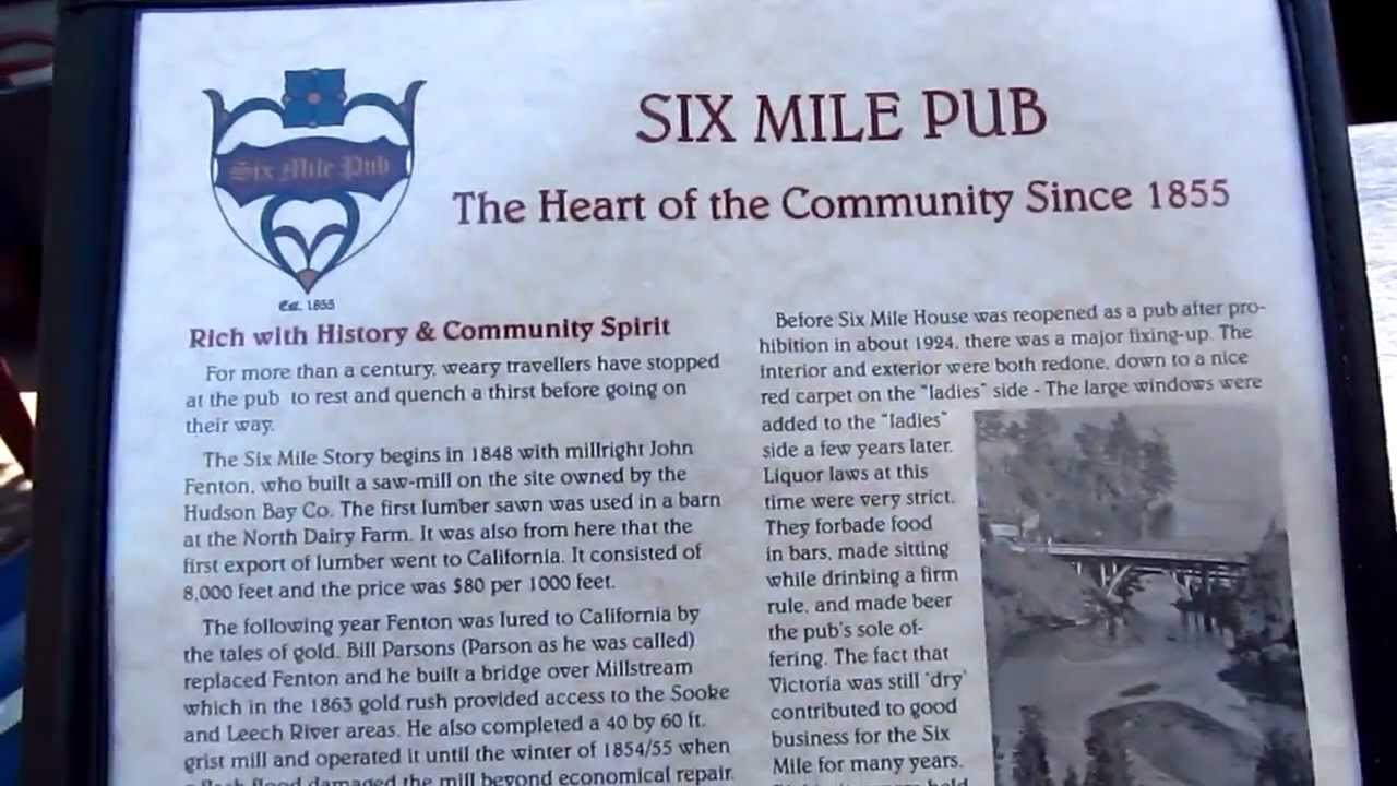 Six Mile Oldest Pub in British Columbia Colwood Old Island Highway ...