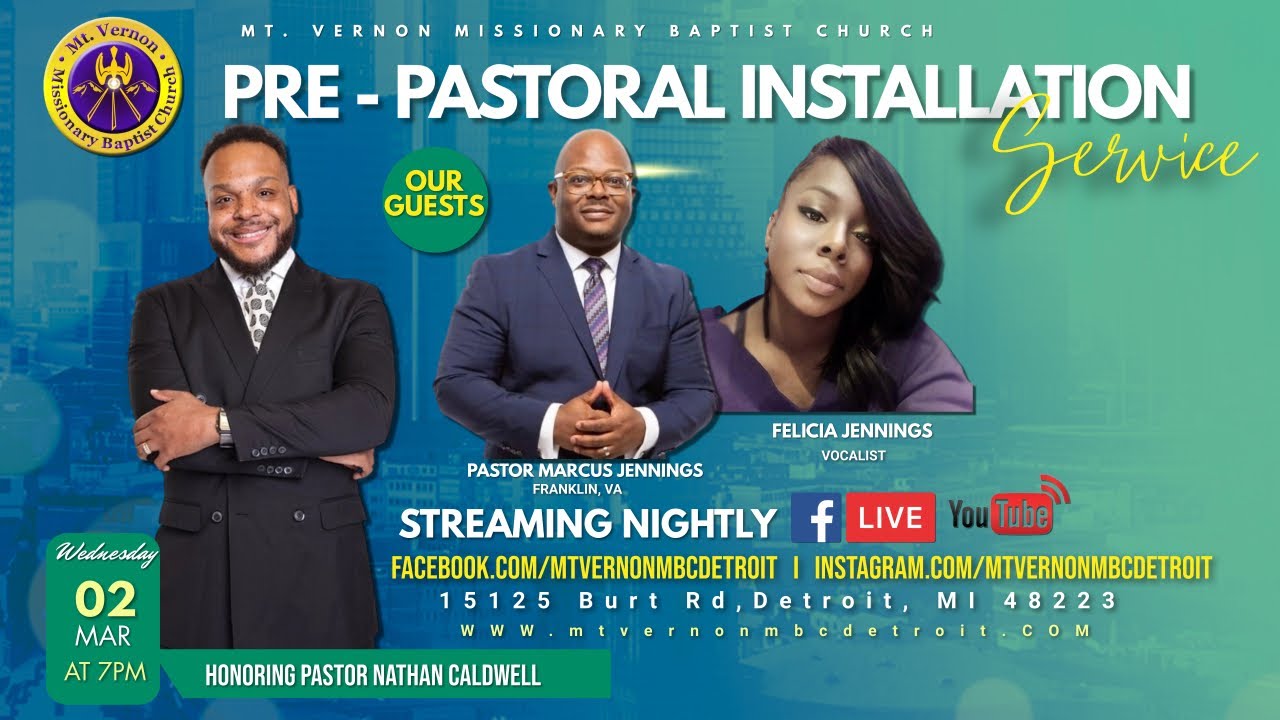 The Pre-Pastoral Installation of Pastor Nathan Caldwell I | Pastor ...